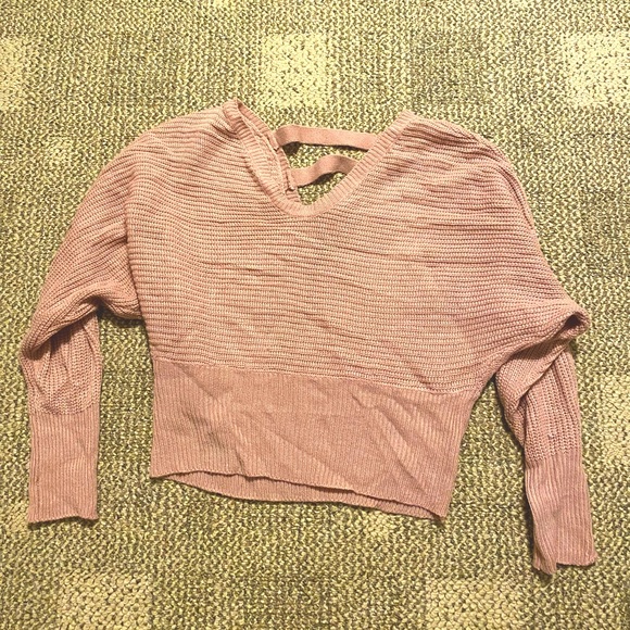 unknown | Sweaters | Pink Open Back Womens Sweater | Poshmark